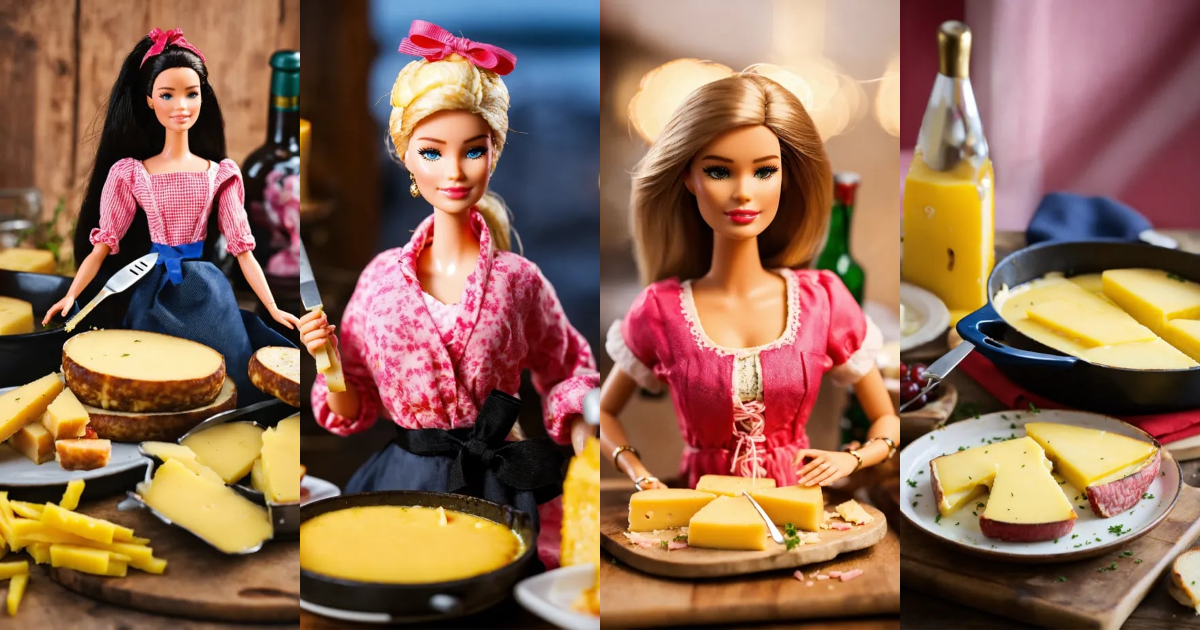 Lexica - French cheese raclette with Barbie