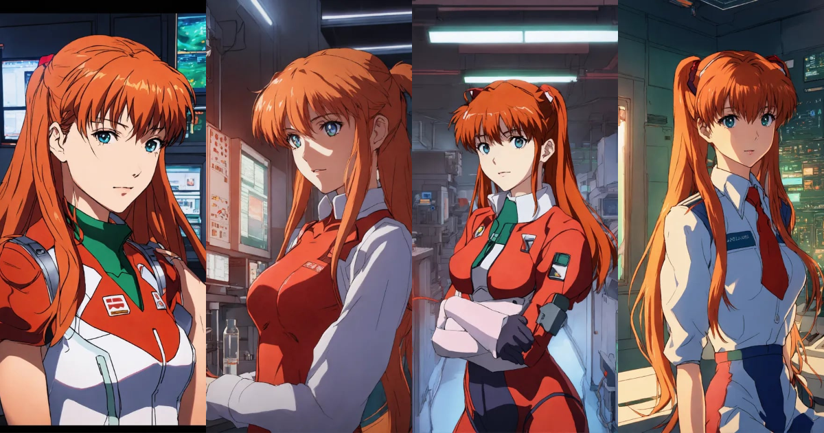 Lexica - Portrait of Asuka Langley Soryu from Neon Genesis Evangelion ...