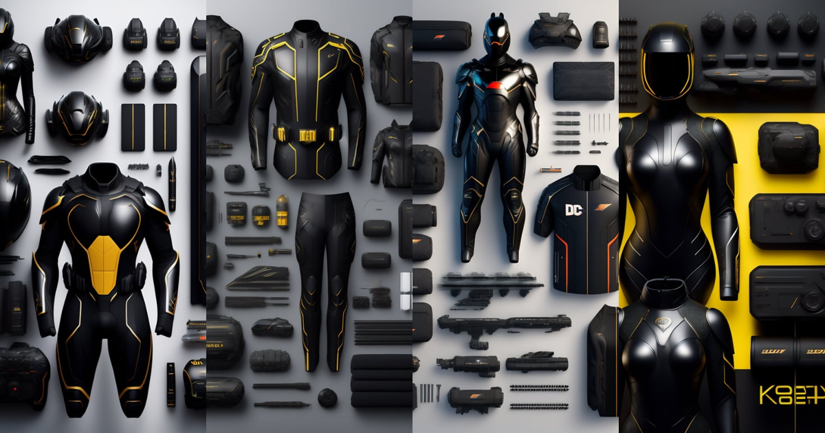 Lexica - Dc black ray suit, Costumes and mechanical parts, Knolling ...