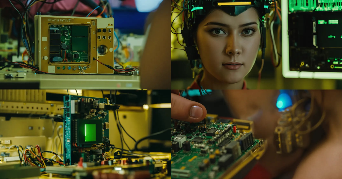 Lexica - A dismantled electronic device with the face of an electronics ...