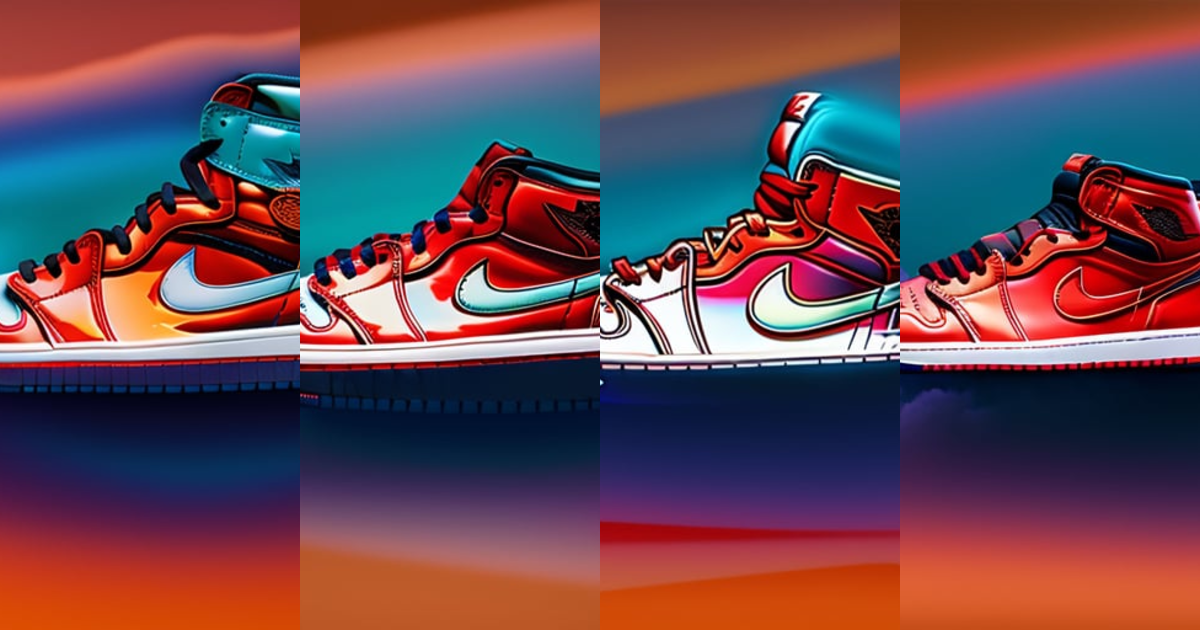 Lexica - Nike jordan 1 "chicago" colorway, pink cloud background