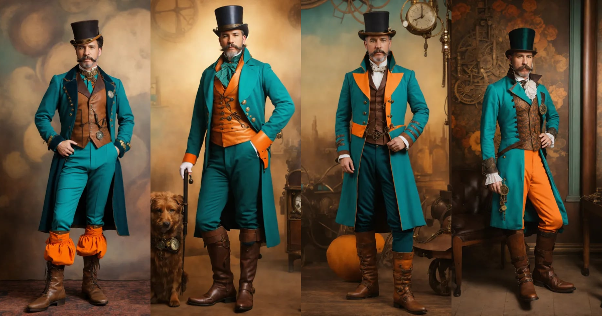 Lexica - Full body image of a steampunk aristocrat, male, wearing a ...