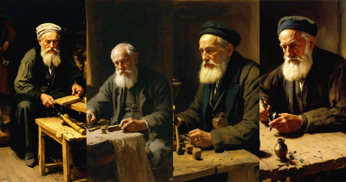 Lexica - Artwork by Ilya Repin Old old jewish merchant A man with a ...