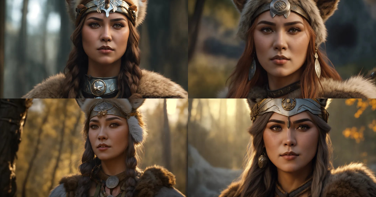 Lexica - Germanic shaman woman with a rounded nose and pear-shaped head ...