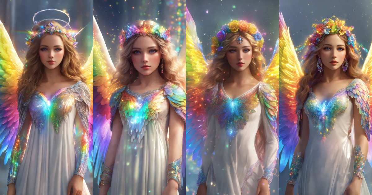 Lexica - Cinematographic illustration, holographic illustration, Angel ...