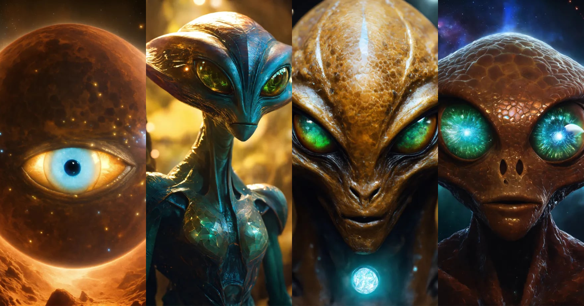 Lexica - The most striking feature of this alien is its eyes, which ...