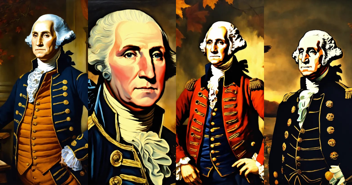 Lexica - A painting of George Washington dressed. halloween, spooky ...