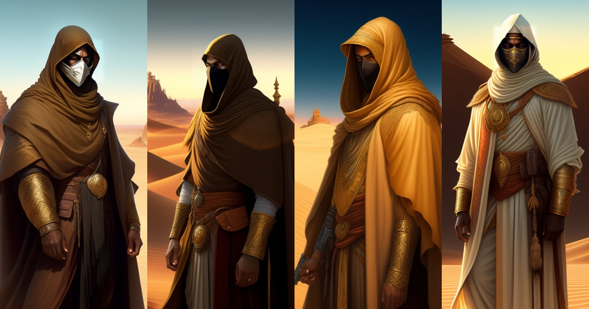 Lexica - Drawing of a Masked Man in Dusty Clothes with a Sharp Gaze in ...