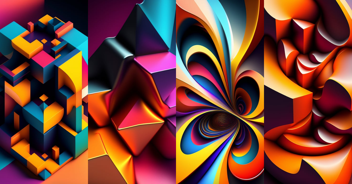Lexica - 3D ABSTRACT GEOMETRIC PATTERN