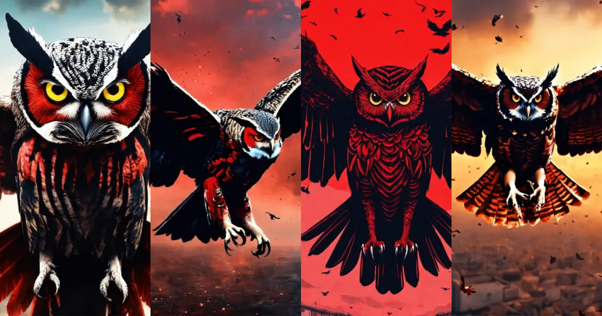 Lexica - Evil demonic Israeli owl dropping leaflets from the sky ...