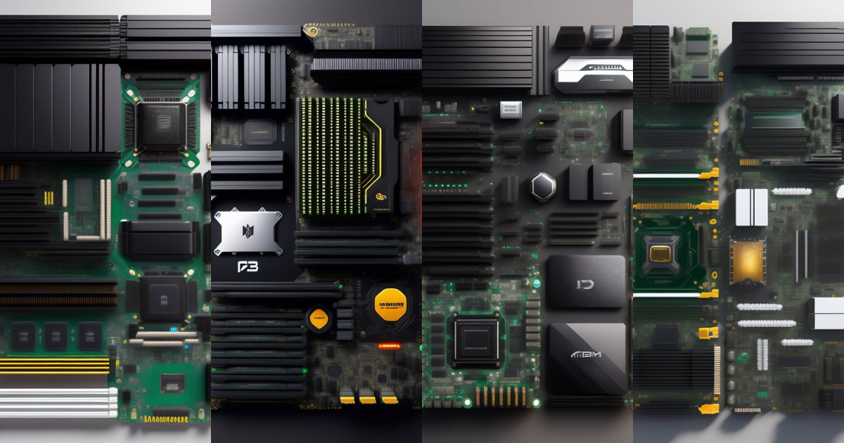 Lexica - Disassembled gaming computer, motherboard, gpu, cpu, ram, case ...