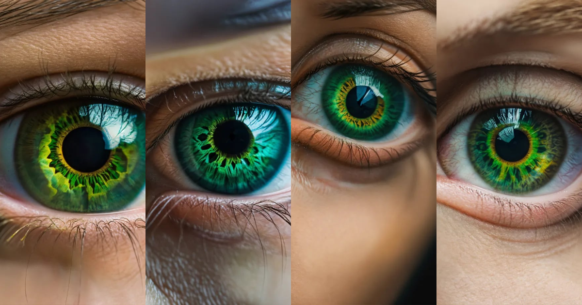 Lexica - Lateral view of an eye with a green iris