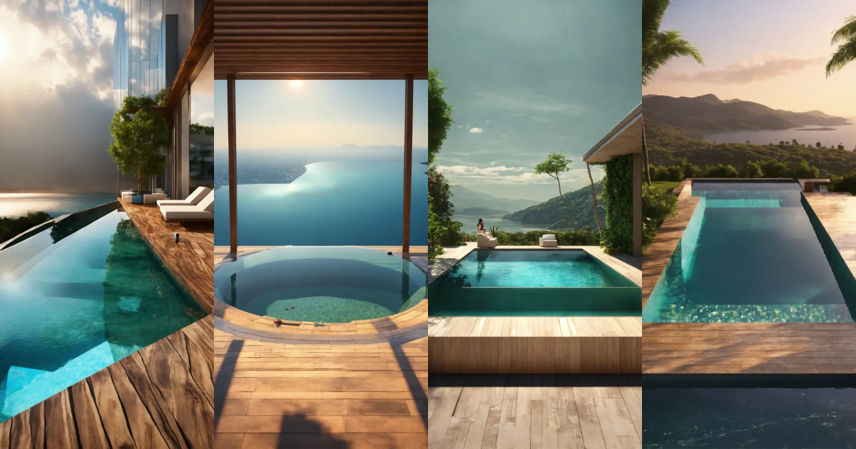 Lexica - Infinity pool 3D Art