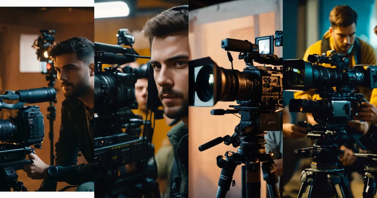 Lexica - The main operator looks directly into the frame, he is behind ...