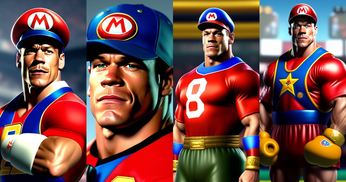 Lexica - John cena as a mario character in mario 64
