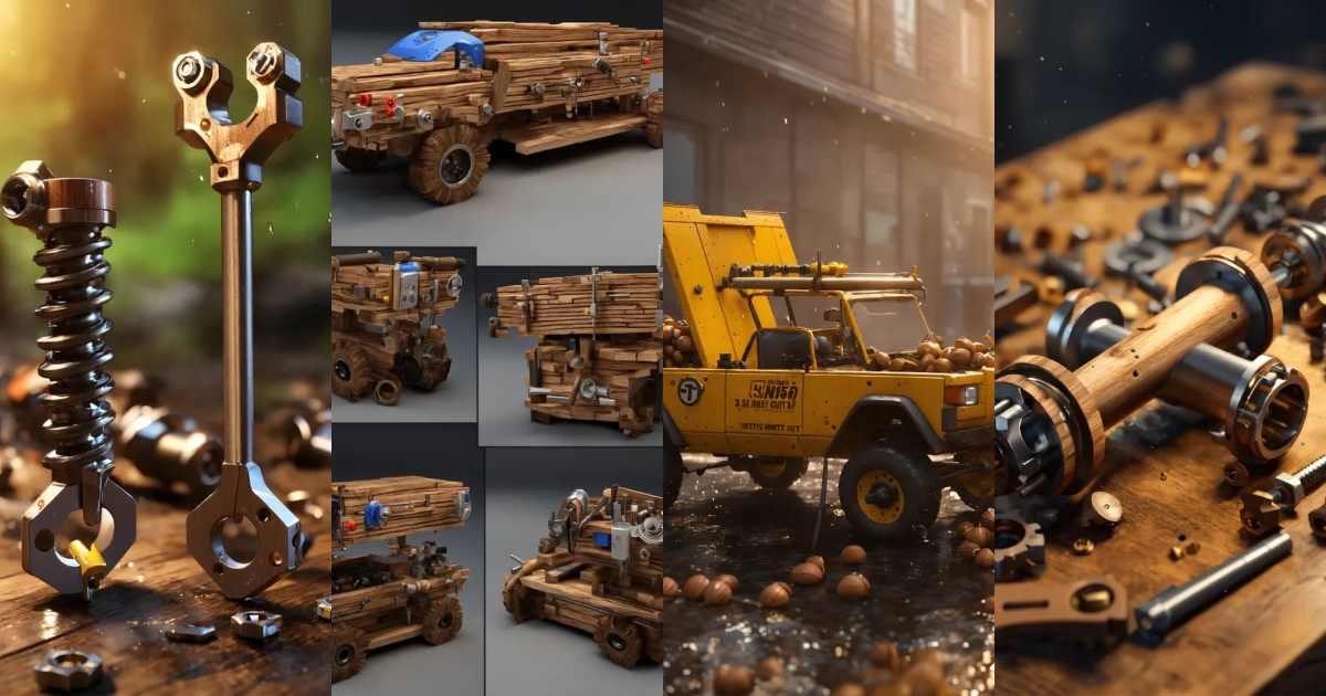 Lexica - Hand tools wrench etc floating 3d render, Acid rain made of ...