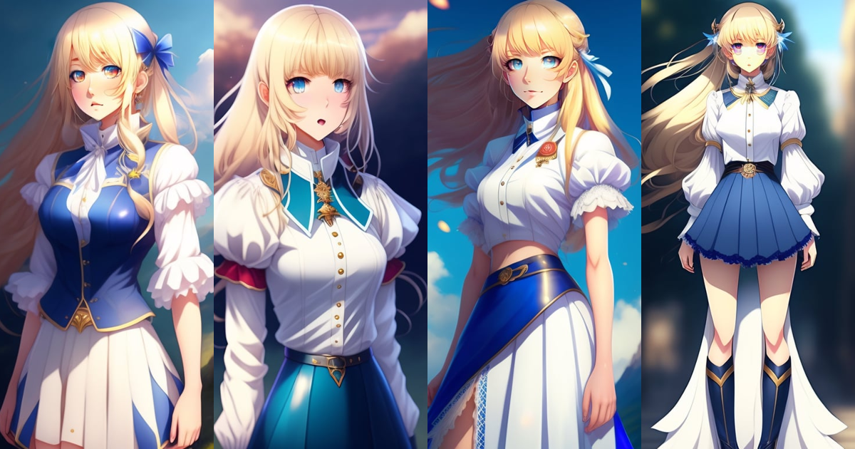 Lexica - FGO anime girl Blond, long hair, blue eyes and a pretty smile ...
