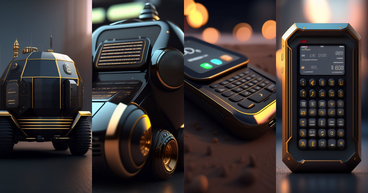 Lexica - Armoured mobile phone, centred, night time, octane render ...