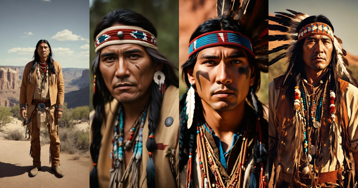 Lexica - Native american National Park man scare expressive no shadow ...