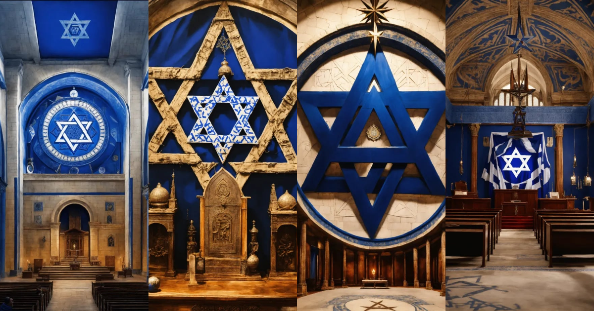 Lexica - Evil demonic Synagogue of Satan, star of david, Israeli flag ...