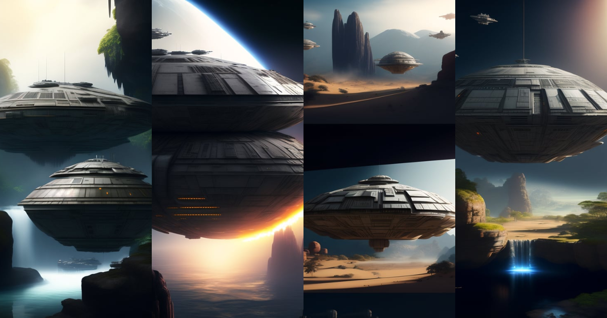 Lexica - « millennium falcon from Star Wars, crashed, jungle, hyper ...