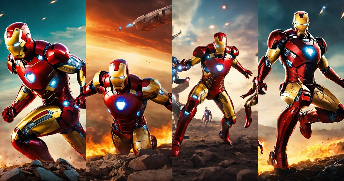 Lexica - Other super heroes landing vs ironman , 8k