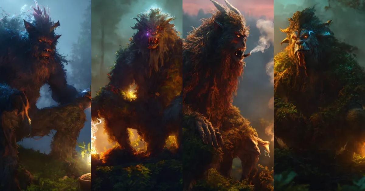 Lexica - Kapre philippines scary hairy humanoid monster smoking a ...