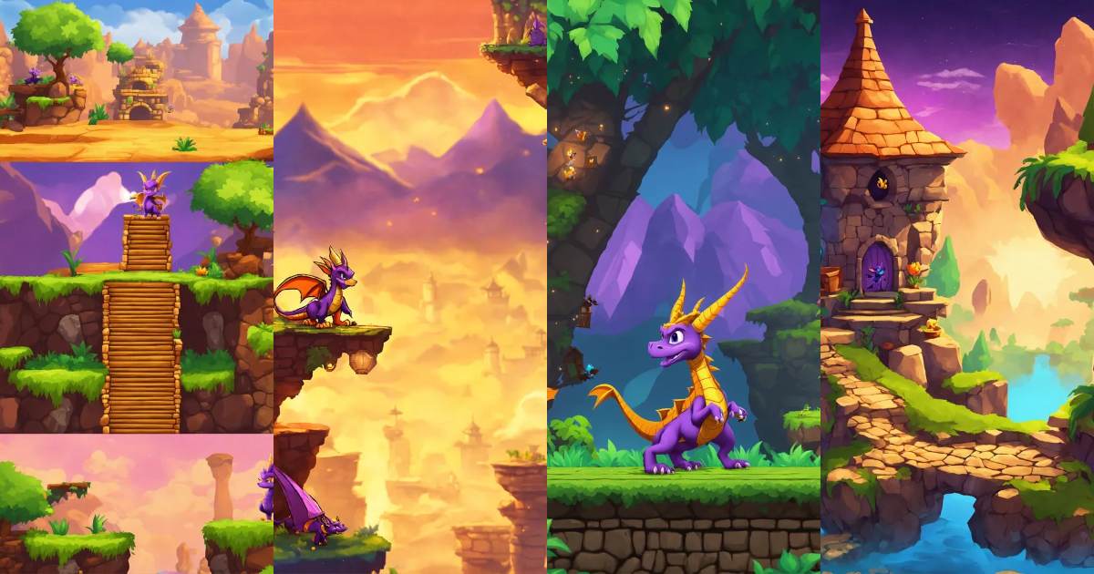 Lexica - Side-scrolling Spyro style platform game