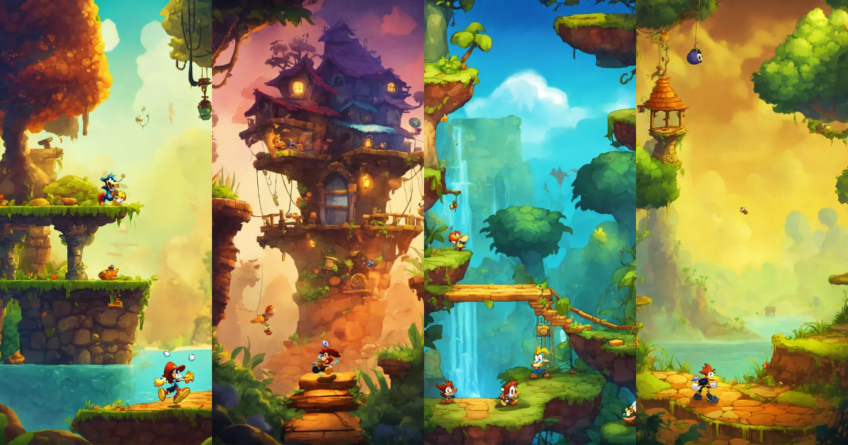 Lexica - 2d Rayman-style platform game with very detailed illustrated ...