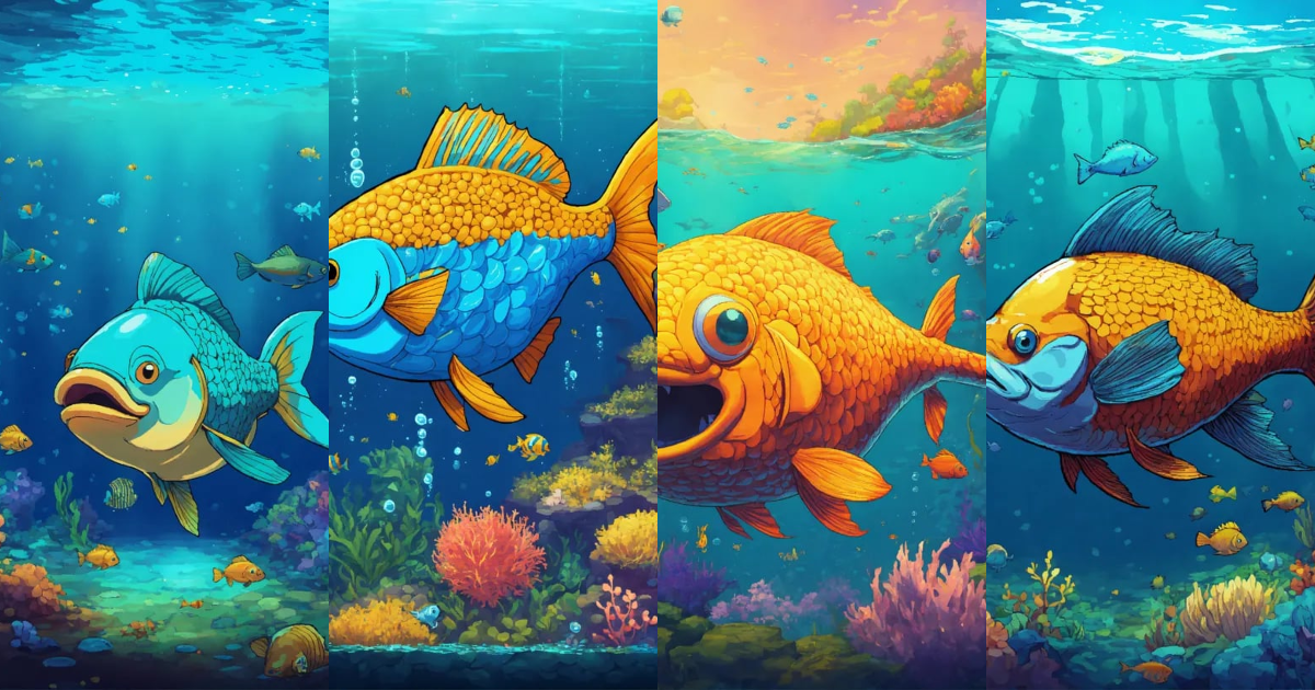 Lexica - One big Fish under Water, 8k, high quality, oldschool, wise ...