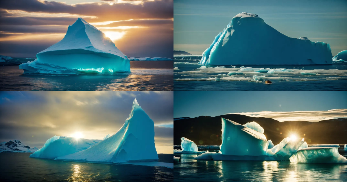 Lexica - Iceberg, pixar style, intricate detail, film grain, lens flare ...