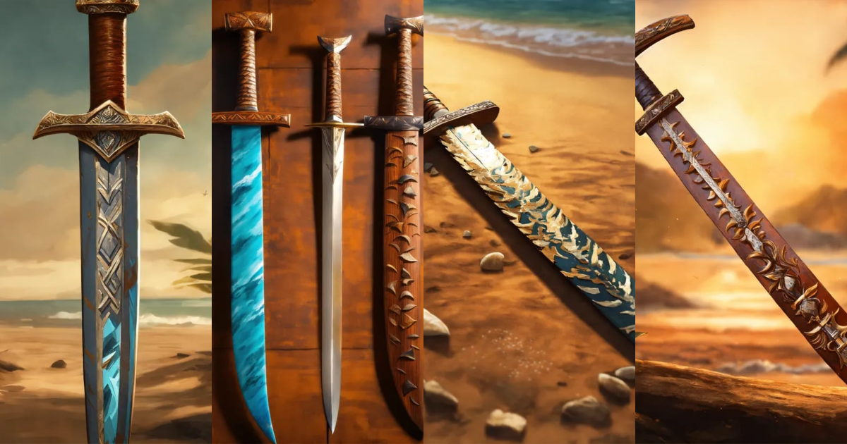 Lexica - Concept art of micronesian wooden sword made out of shark ...