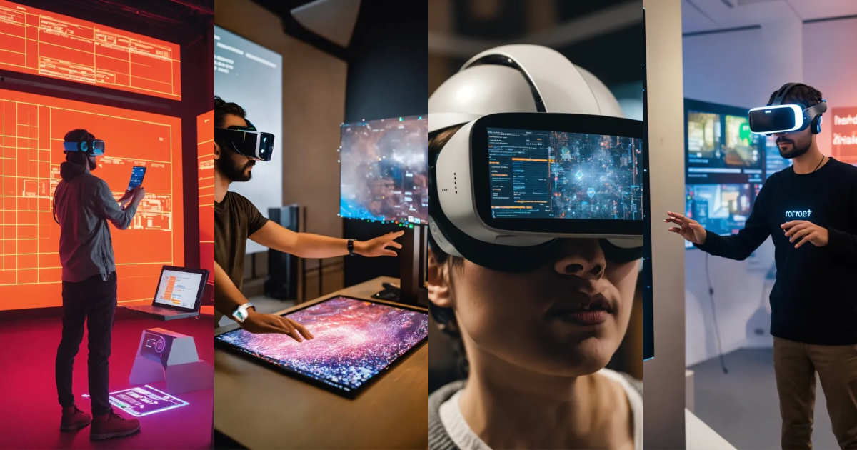 Lexica - A person interacting with codes in mixed reality