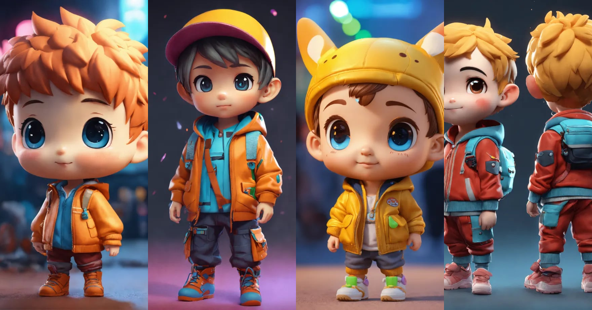 Lexica - 4d photographic image of full body image of a cute little ...