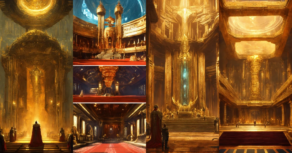 Lexica - Massive gigantic sci fi emperors throne room gargantuan