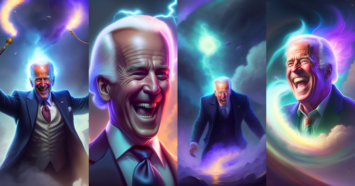 Lexica - Joe biden as as an eldritch entity screaming, swirling with ...