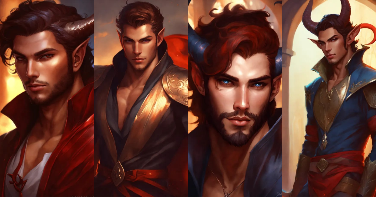 Lexica - Handsome tiefling, digital art, art by artgerm, male, medieval ...