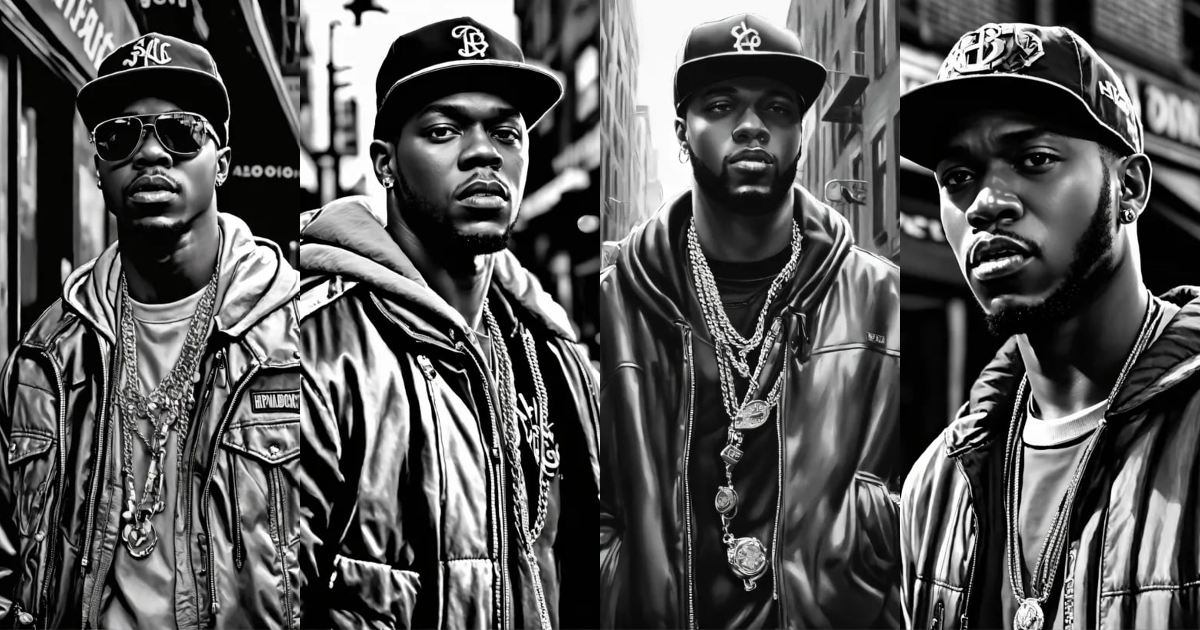 Lexica - Pop art, hyperrealist portrait of black rapper "Papoose ...