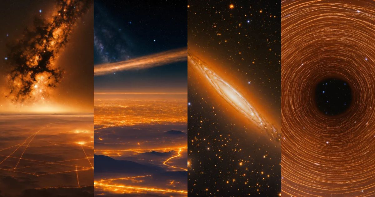 Lexica - Orange galaxy of stars joined by lines