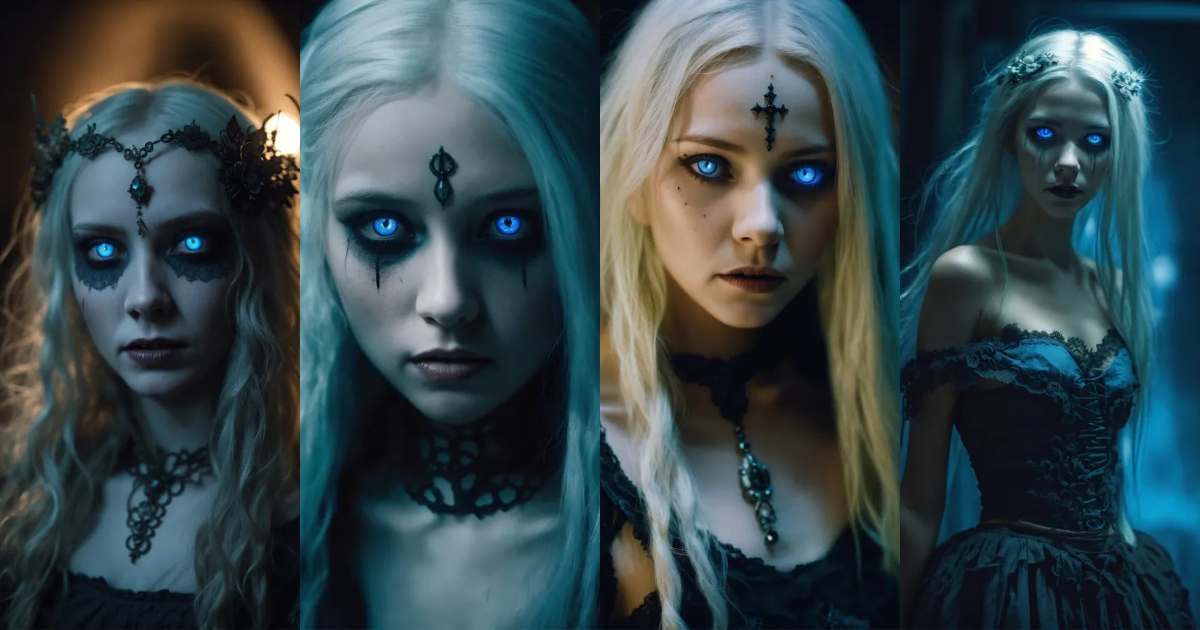 Lexica - Body portrait, twelve year old childish female goth ...