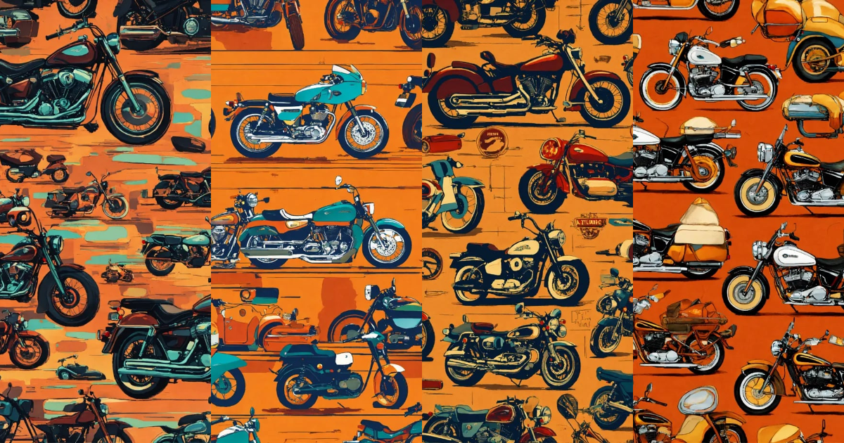 Lexica - A pattern of motorcycles
