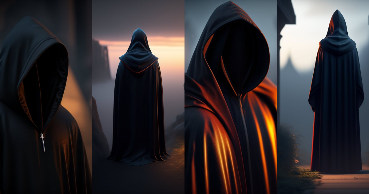Lexica - Pixel art, hooded figure, dark, creepy, ominous, hyper ...