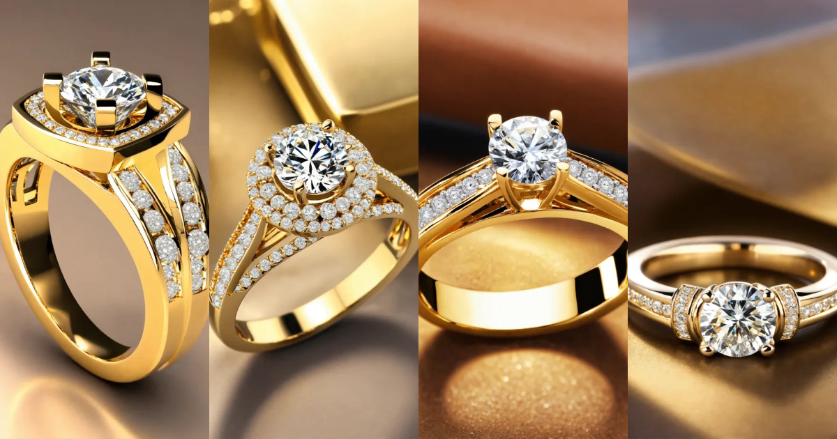 Lexica - Jewellery design, modern style, Create diamond gold ring with ...