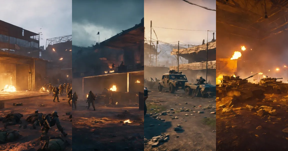Lexica - Zombie hoard, call of duty warzone verdansk outside, a light ...