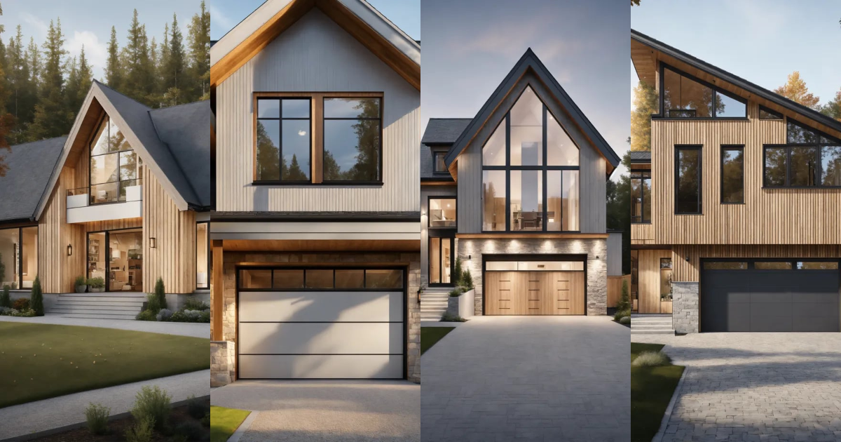 Lexica - Scandinavian contemporary house, gable roof, large windows ...