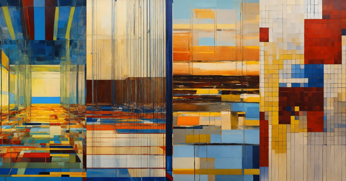 Lexica - Monica Rizzolli, recursive art, oil painting, recursive art ...