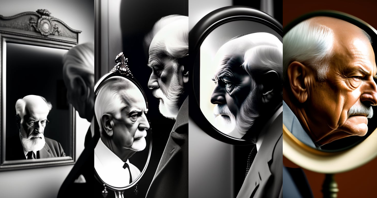 Lexica - Freud looking into a mirror