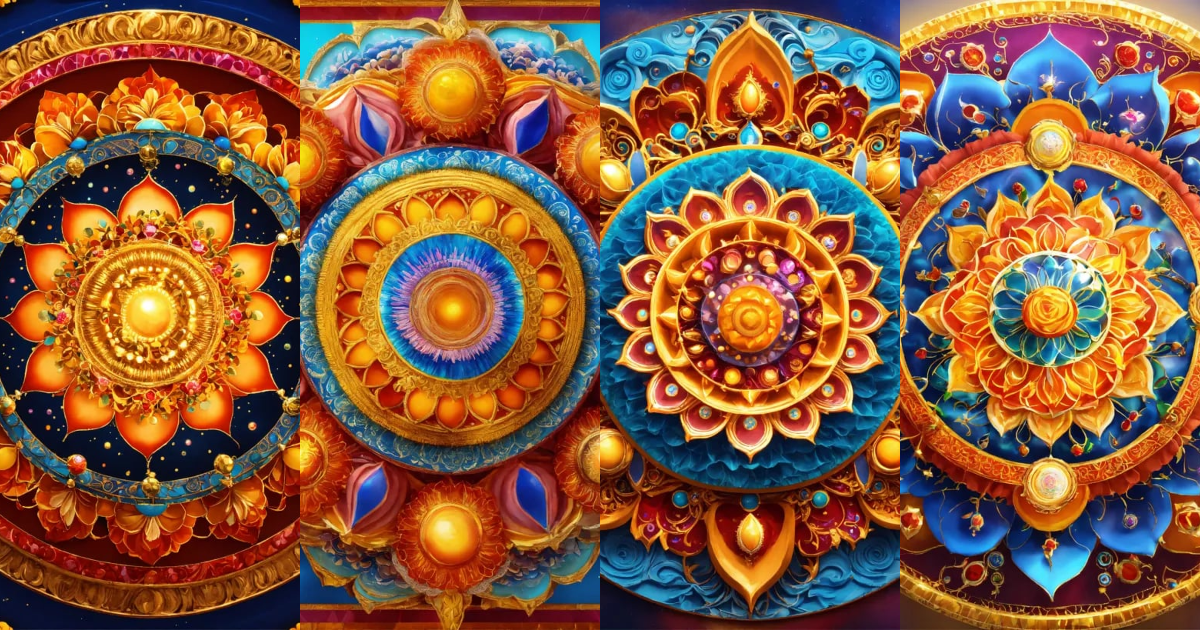 Lexica - Mandala, mandala, Mandala with multiples planets, clouds ...