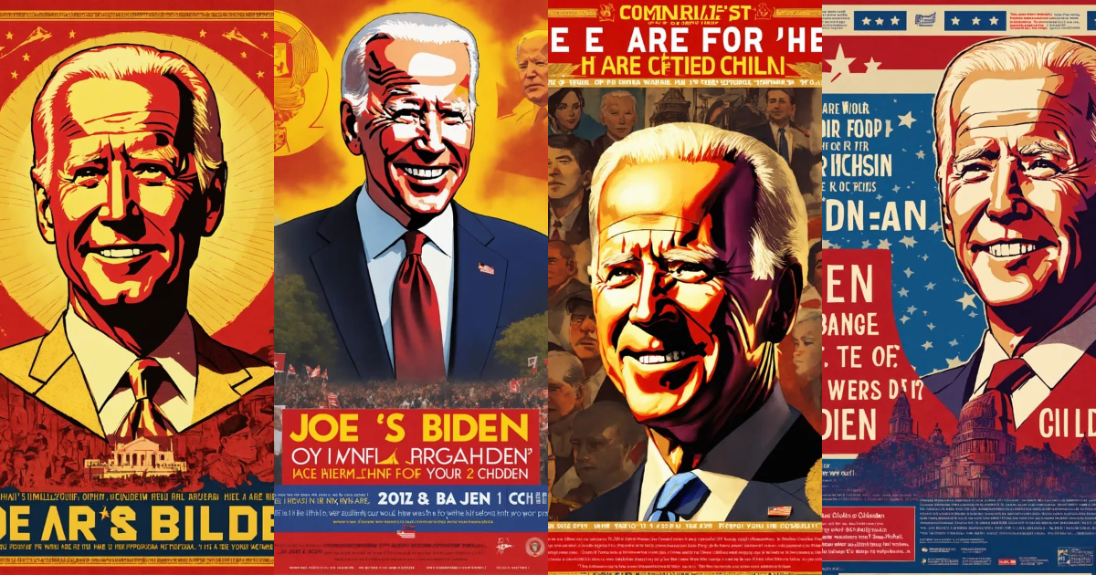 Lexica - Joe Biden's bust on a communist propaganda flyer with the ...