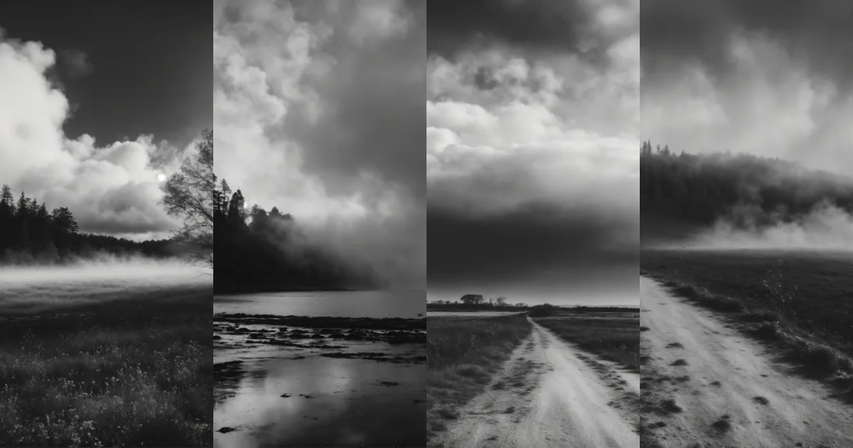Lexica - Monochrome photography, dreamy, mellow, smoky aura, cloudy ...